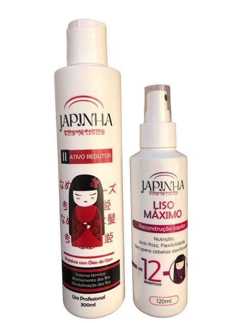 Kit Japinha Progressiva Óleo Ojon 300 Ml Liso Maximo 120 Ml 11363