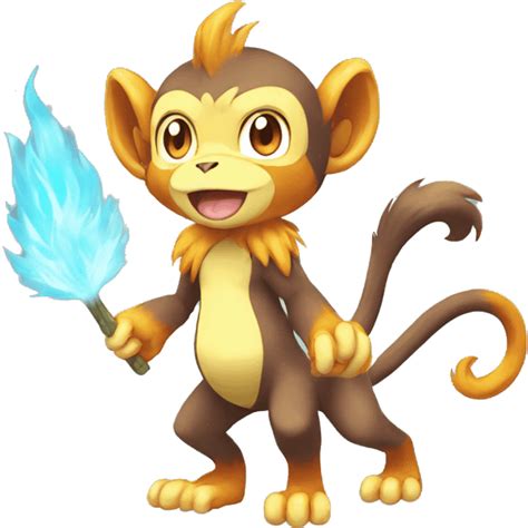 Shiny Fire Pokémon Fakemon Monkey Full Body Emoji Ai Emoji Generator