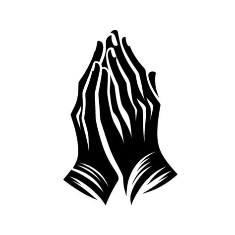 Praying Hands Silhouette Vector Art Icons And Graphics For Free Download