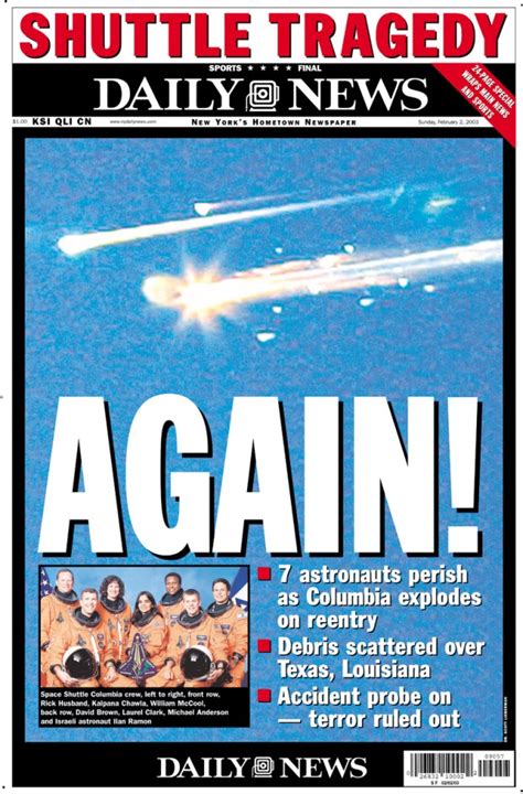 Space Shuttle Columbia Disaster Shuttle Disintegrates In Reentry