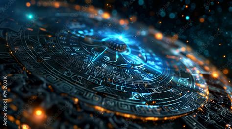 Wallpaper For An Ancient Prophecy Circle With Mysterious Blue Glowing