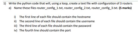 Solved Using Python Use Any Name For The Hostname Any