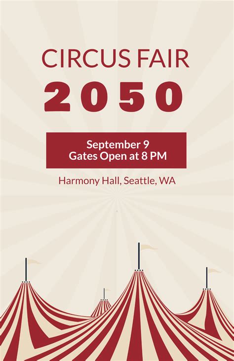 Free Circus Poster Templates Editable And Printable