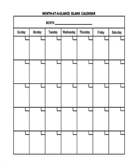 Monthly Free Printable Blank Calendar Template Best Templates Resources