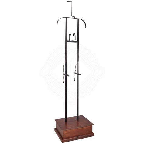 Universal Metal Armour Stand With Brown Wooden Pedestal Outfit4events