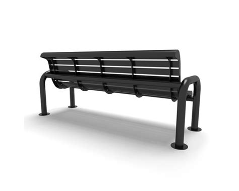 Contemporary Slat Collection Outdoor Bench With Back By Wabash Valley