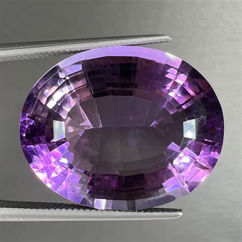 2355ct Amethyst Modified Oval Cut Burtons Burtons Gems And Opals