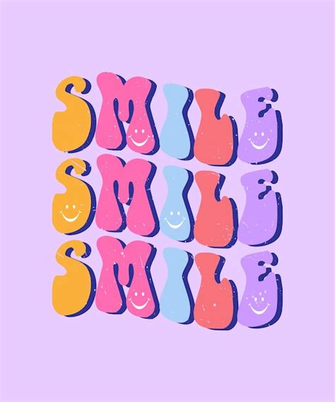 Premium Vector Smile Lettering T Shirt Design