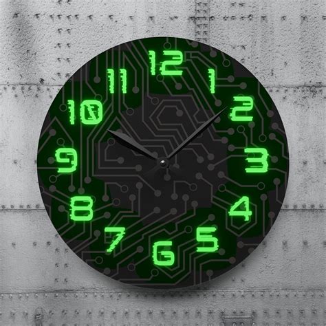 Unique Futuristic Wall Clock Cool Clock Round Square Etsy