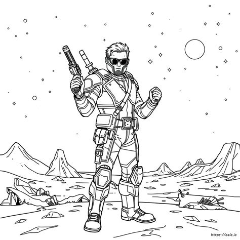 Star Lord Guardians Of The Galaxy Coloring Pages