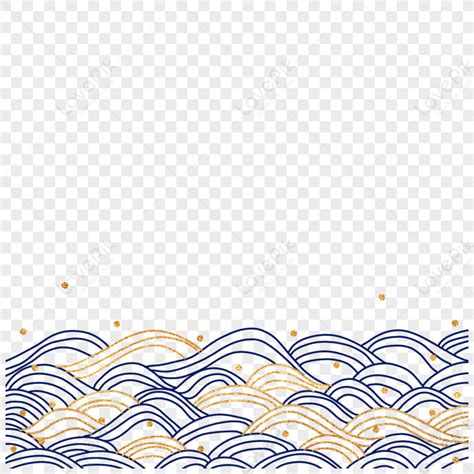 물보라 블루 일식 스타일 일러스트 바다 새해 패턴리플레트로 Png 일러스트 무료 다운로드 Lovepik