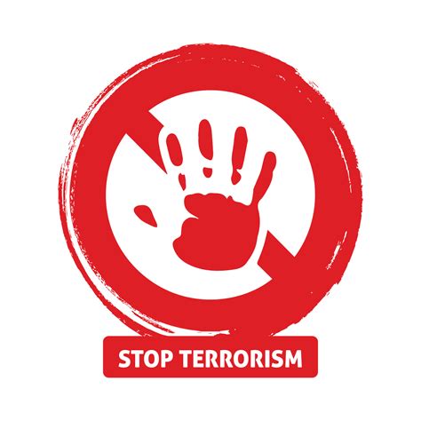 Stop Terrorism Vector Design 23506450 Vector Art At Vecteezy