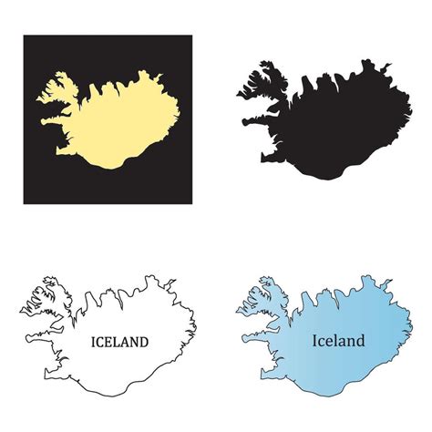 Iceland Region Map Design 55597891 Vector Art At Vecteezy