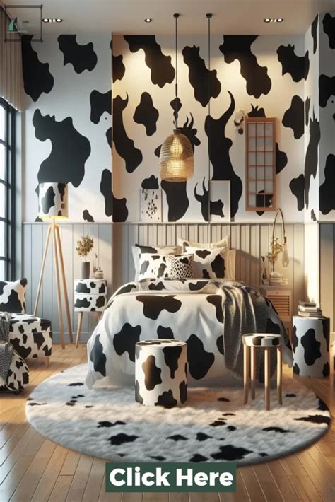 Top 40 Cow Print Bedroom Ideas