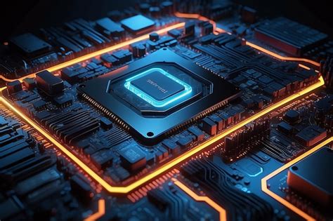 Premium Photo 3d Rendering Technology Background Microchip Hightech Future Highspeed Cpu