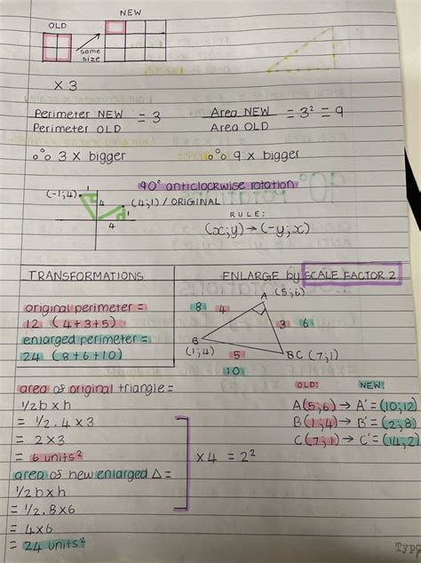 Math Area And Perimeter With Enlarged And Reduced Shapes