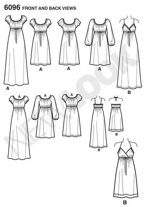 New Look 6096 Misses Dresses Sewing Pattern Multi Colour