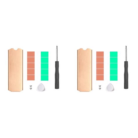 2x Copper M2 Ssd Heatsink Hard Disk Cooler With Thermal Solid State