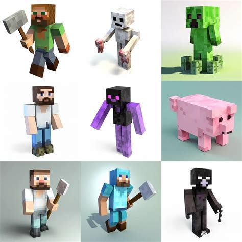 Minecraft Characters Midjourney Prompt Promptbase