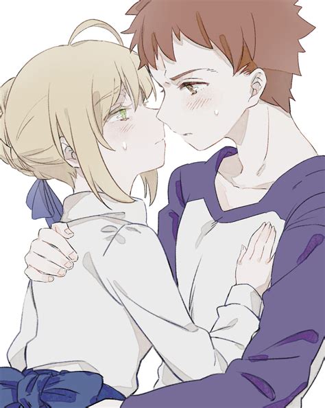 Safebooru 1boy 1girl Ahoge Artoria Pendragon All Bangs Blonde Hair