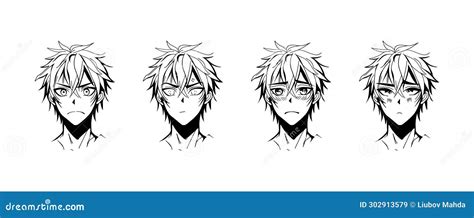 Male Manga Facial Expressions