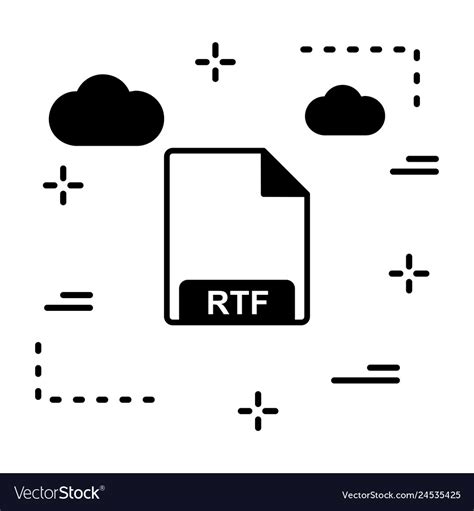 Rtf Icon Royalty Free Vector Image Vectorstock