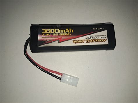 3600mah 72v Vant Nimh Battery With Tamiya Connector Supercheap Hobbies