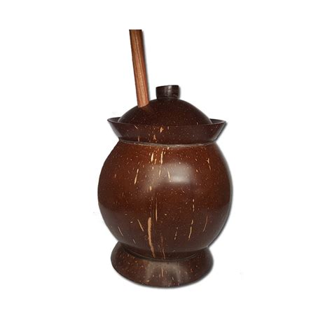 Coconut Shell Salt Container