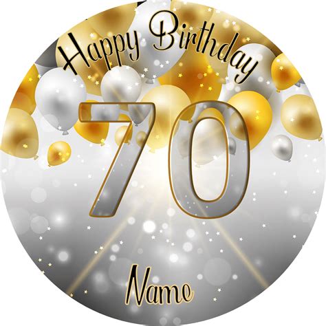 70th Birthday Printable Numbers Poster Happy 70th Birthday Birthday