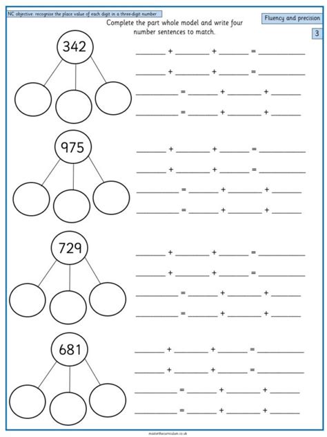 Recognise The Place Value Of Each Digit In A Three Digit Number