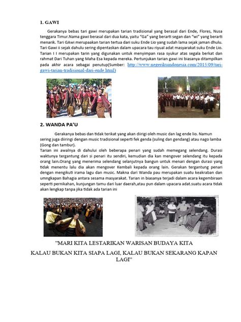 Tari Gawi Merupakan Tarian Tradisional Yang Berasal Dari Ende Pdf