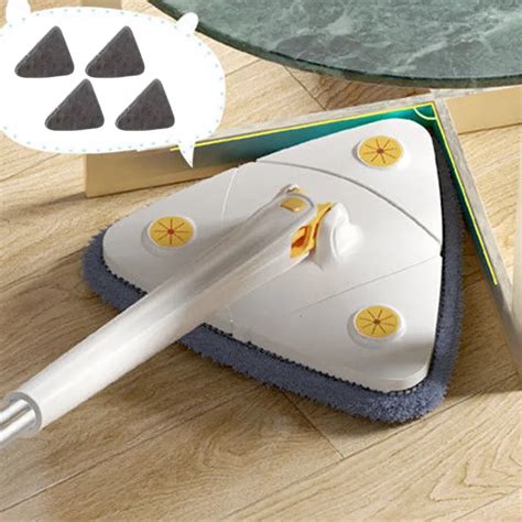 Mops Rotating And Squeezing Microfiber Cloth Mop For Wet And Dry Use Powerful Water Absorbing