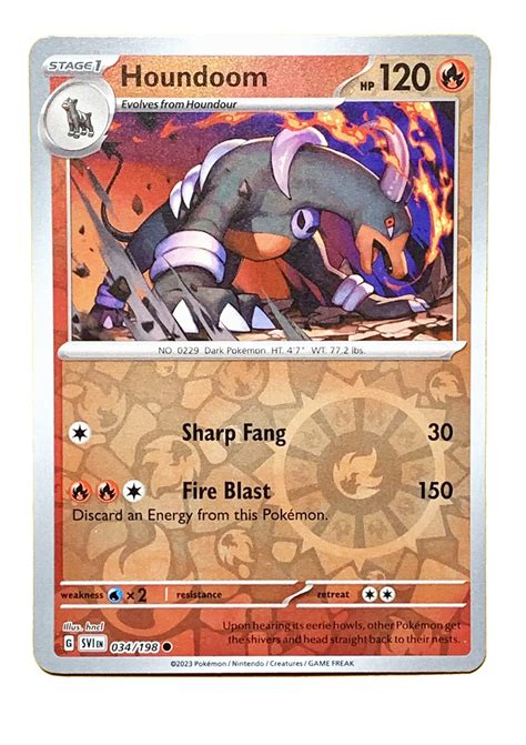 Pokemon Houndoom Card