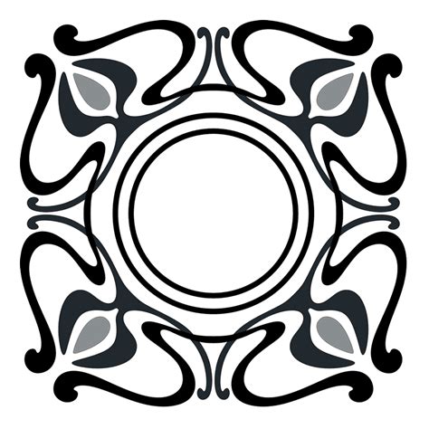 Art Nouveau Circle Pattern