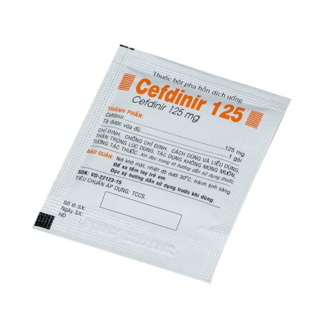 Cefdinir 125 Hộp 14 Gói X 25g Dược Cửu Long Cevpharma Ghch Kim Cương