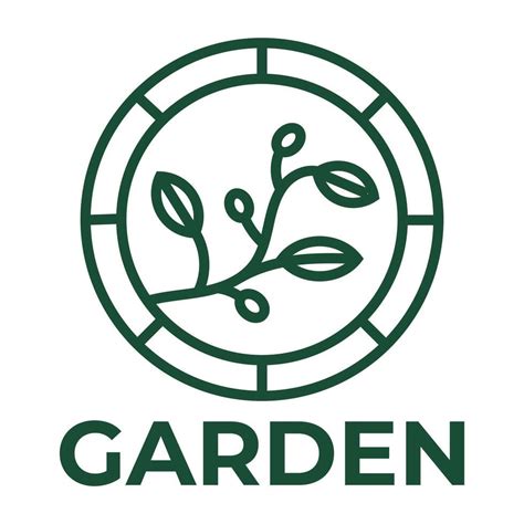 Garden Flat Minimalist Logo Design 53806105 Vector Art At Vecteezy