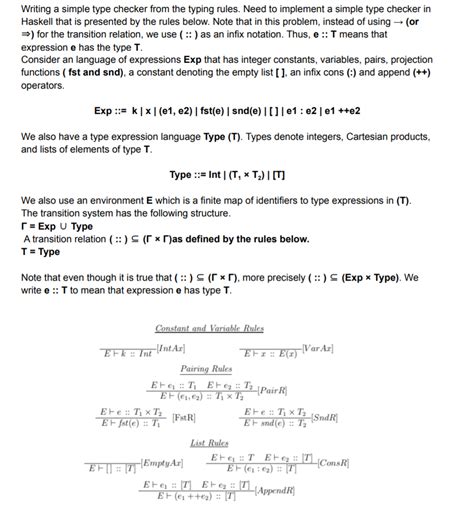 Writing A Simple Type Checker From The Typing Rules