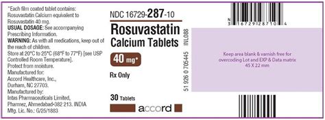 Rosuvastatin Tablets Fda Prescribing Information Side Effects And Uses