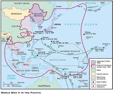 World War 2 Map Pacific