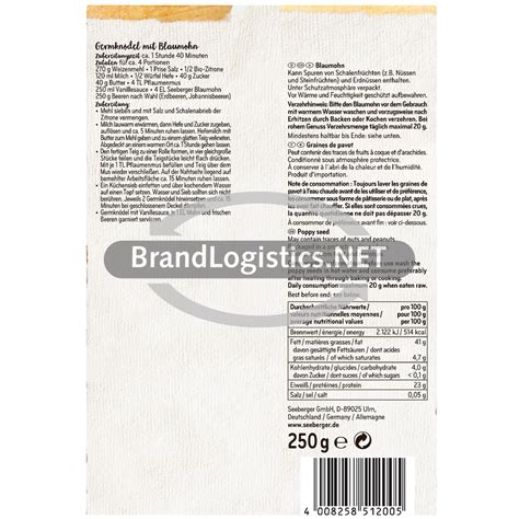 Seeberger Blaumohn 250 G