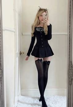 Short Dresses With Stockings Outfit