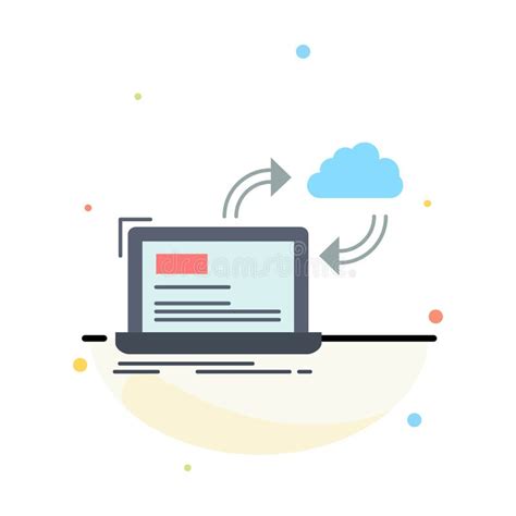 Sync Processing Data Dashboard Arrows Flat Color Icon Vector Stock