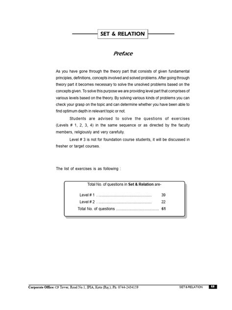 Set And Relation Pdf Concept Numbers