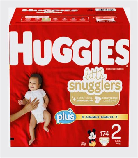 Huggies Little Snugglers Plus Size 2 174 Pack Noble Linen