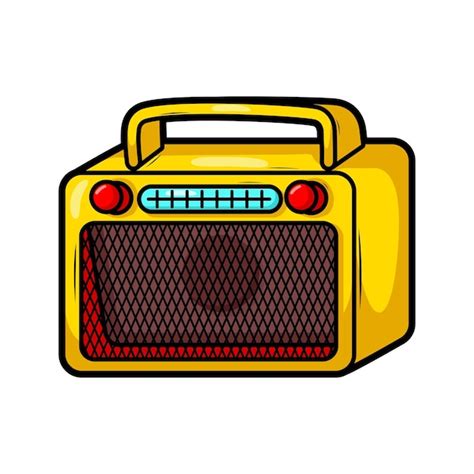 Premium Vector Cartoon Classic Radio Illustration Art