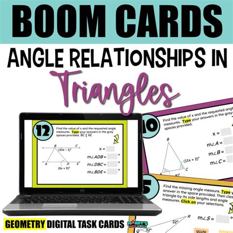 Angle Relationships In Triangles Boom Cards High School Geometry