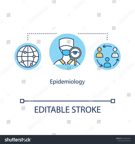 Epidemiology Concept Icon Disease Assessment Human Stock Vector