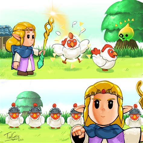 Princess Zelda Cucco And Tri The Legend Of Zelda And 1 More Drawn