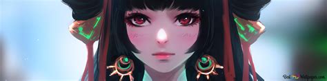 Girl With Red Eyes 2k Wallpaper Download
