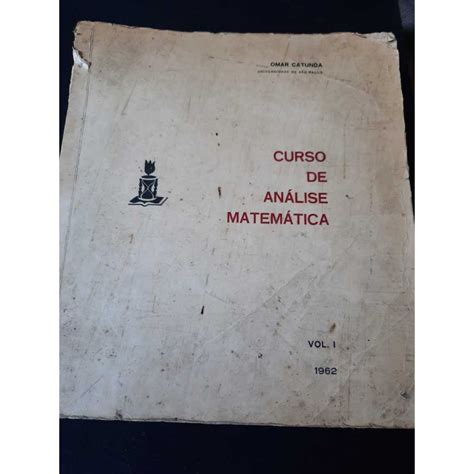 Livro Antigo Curso De Analise Matematica Shopee Brasil